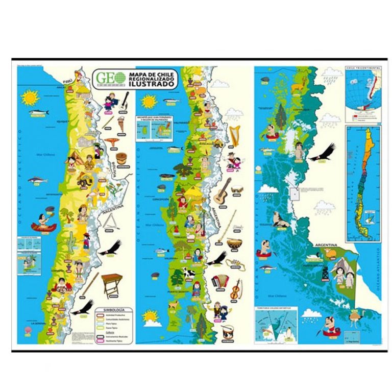 MAPA DE CHILE Nº 4 CLIMAS – GEOSERVICE | Mapas y didácticos