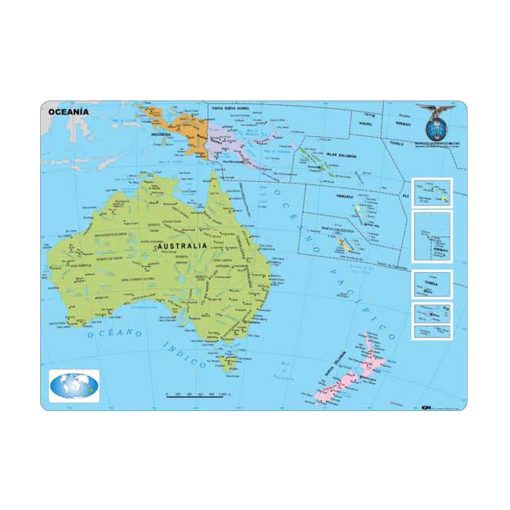 MAPA OCEANÍA POLÍTICO – GEOSERVICE | Mapas y didácticos